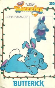 Butterick 3500 1980s Walt Disneys Wuzzles Hoppopotamus Stuffed Toy ...